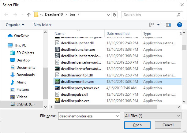 System Functions and Dialogs - Command Arguments — Deadline 10.2.1.1 documentation
